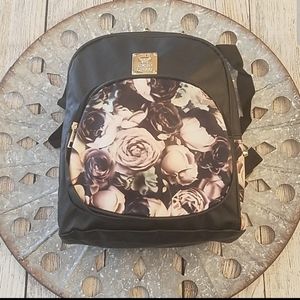 Bags | New Boutique Mini Black Backpack With Sepia Roses | Poshmark